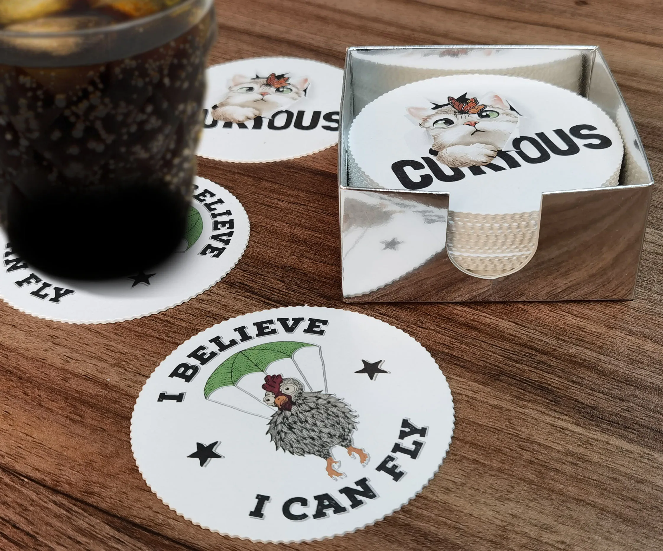 Custom Cardboard Coasters - Absorbent & Eco-friendly