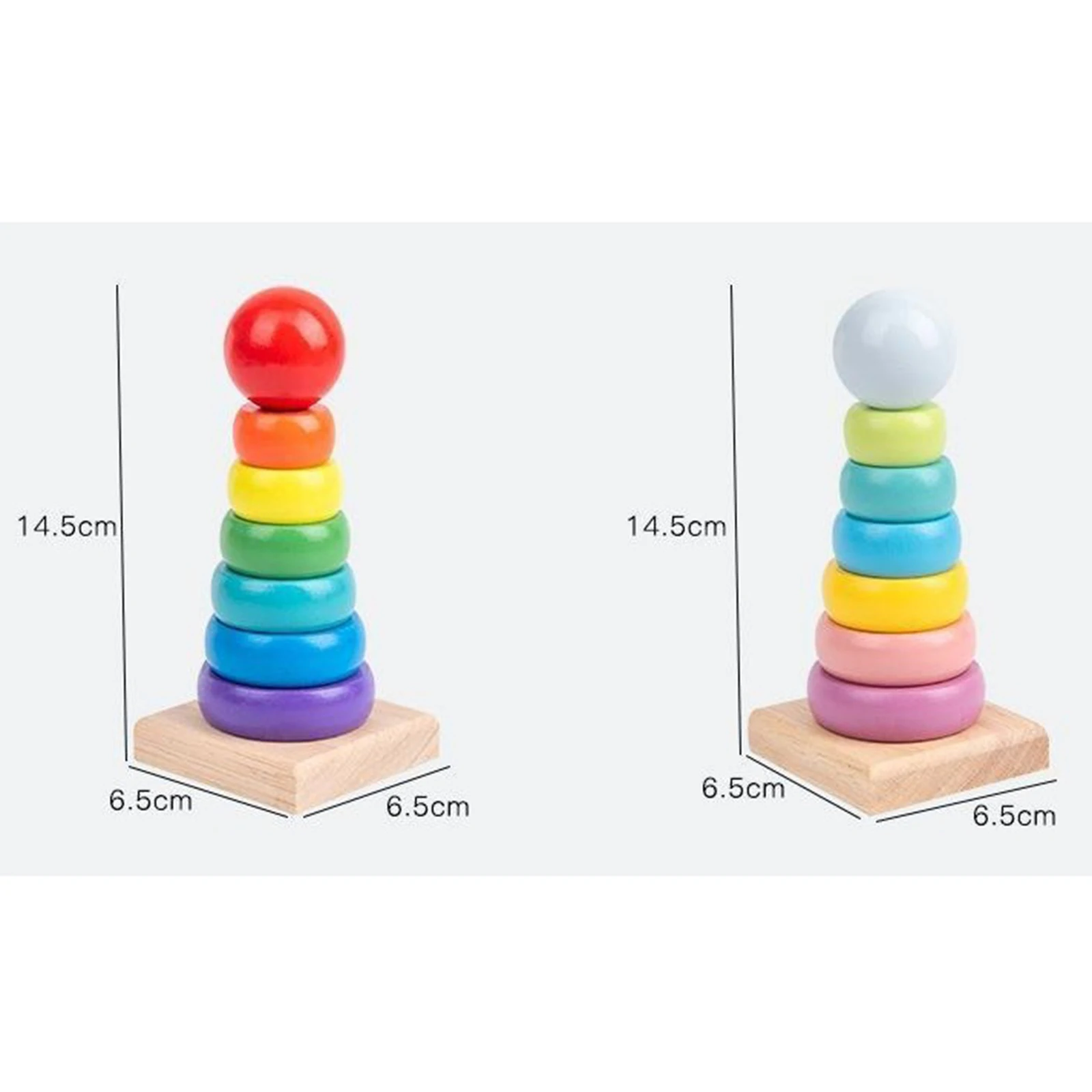Baby Stacking Tower - Colored Rainbow Educational Toy