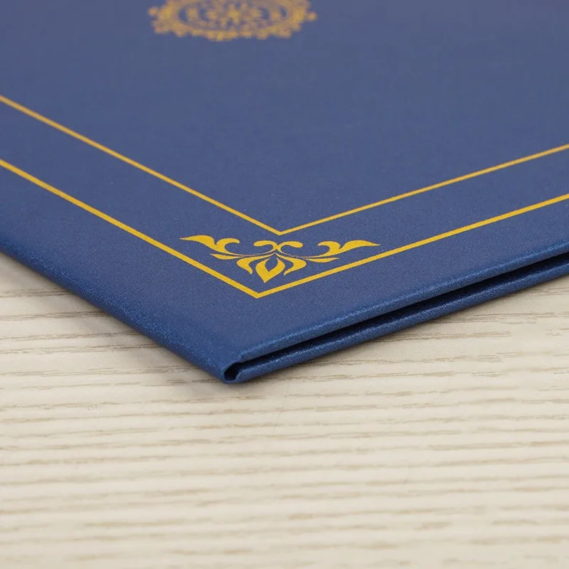 Personalized Logo Cardboard Paper Degree Certificate Cover