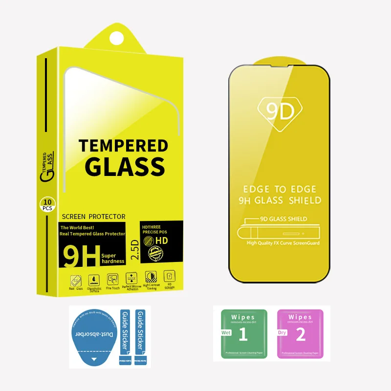 Hight Quality 0.33mm 9d 9h Tempered Glass For Iphone 15 14 13 12 11 ...