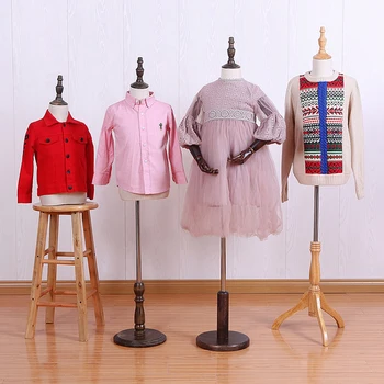 Free Sample Display Pp Plastics Half Body Linen Dress Form Kid Clothes ...