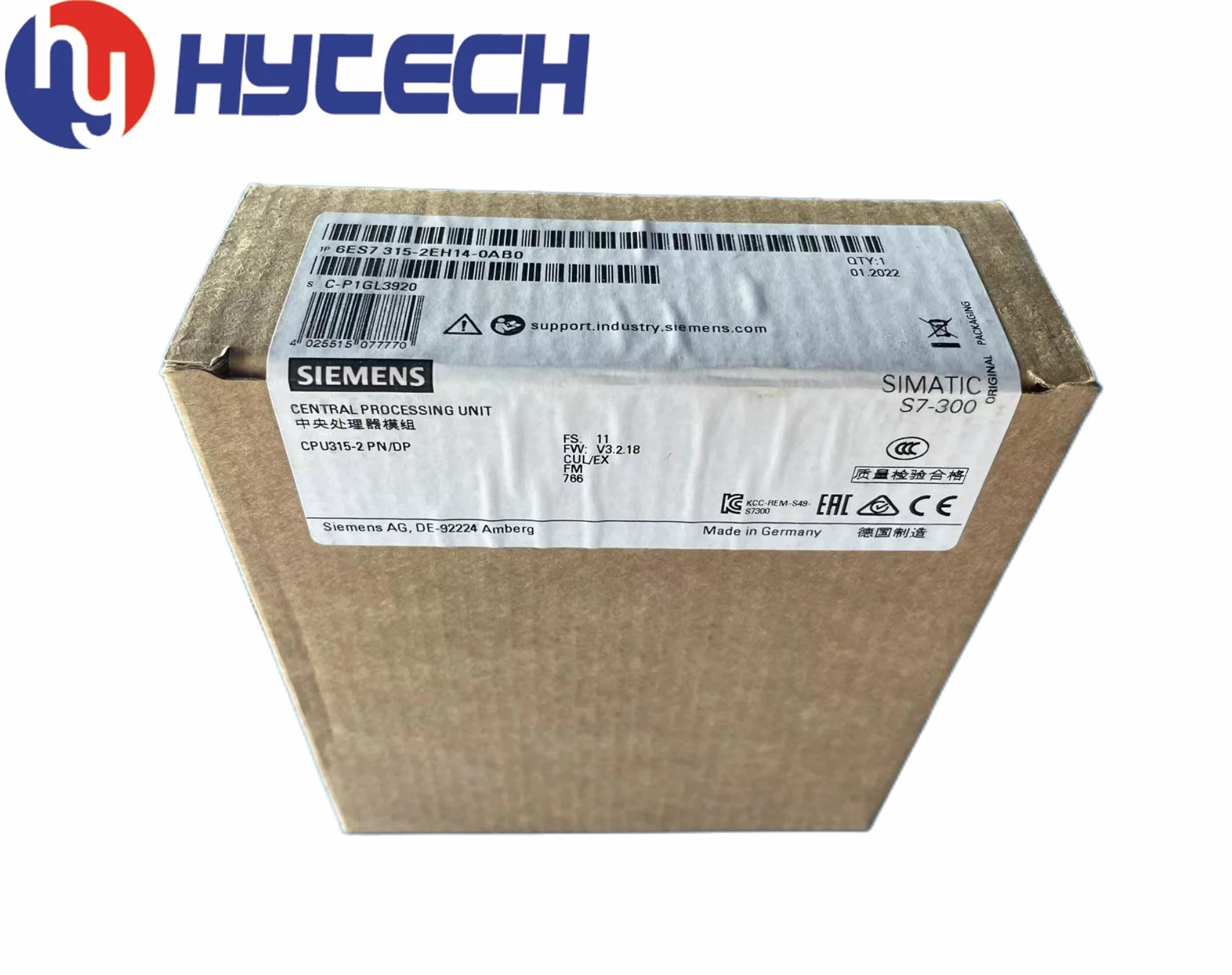 Hytech Siemens Plc Simatic S7-300 Unidad Central De Procesamiento ...