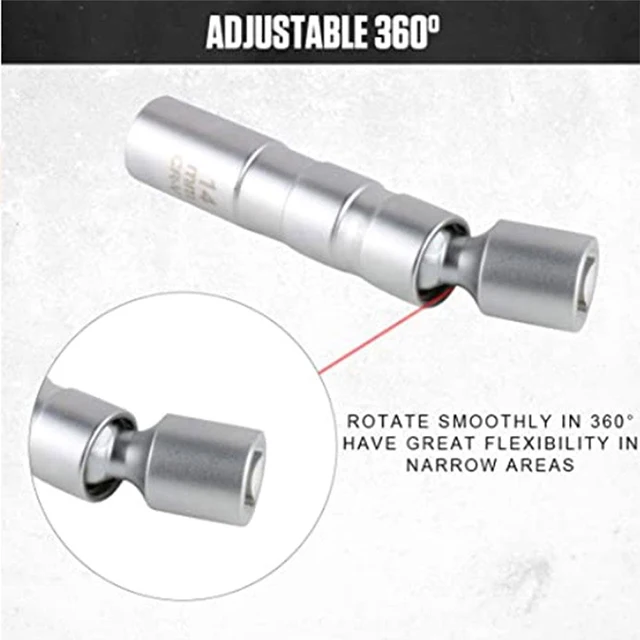 14/16 Mm Magnetic Swivel Spark Plug Socket Set - Buy Spark Plug Socket ...
