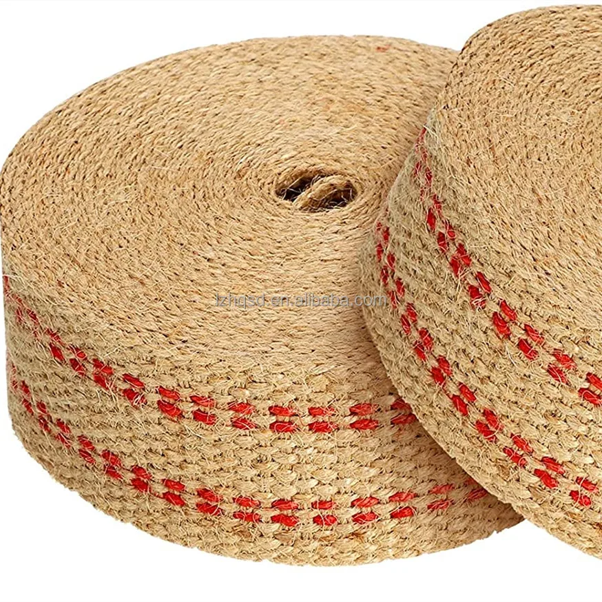 60mm Red Stripe Jute Upholstery Webbing For Chairs - Buy Jute ...