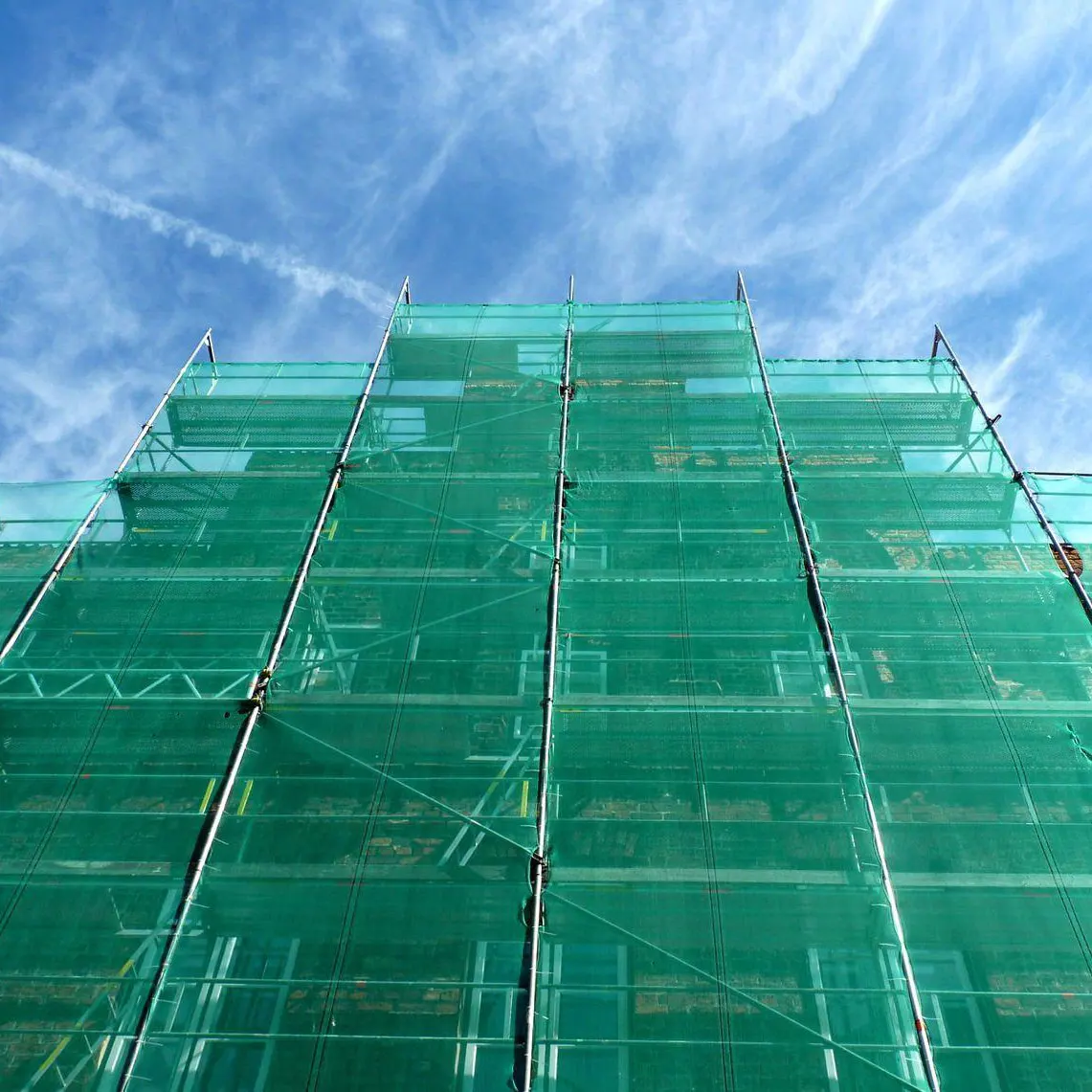 Hdpe Construction Scaffolding Building Safety Debris Fence Netting Used ...