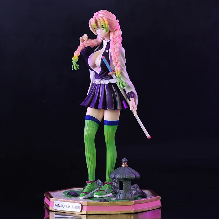 25cm Demon Slayer Kanroji Mitsuri Figure Anime Kawaii Girl Hashira ...