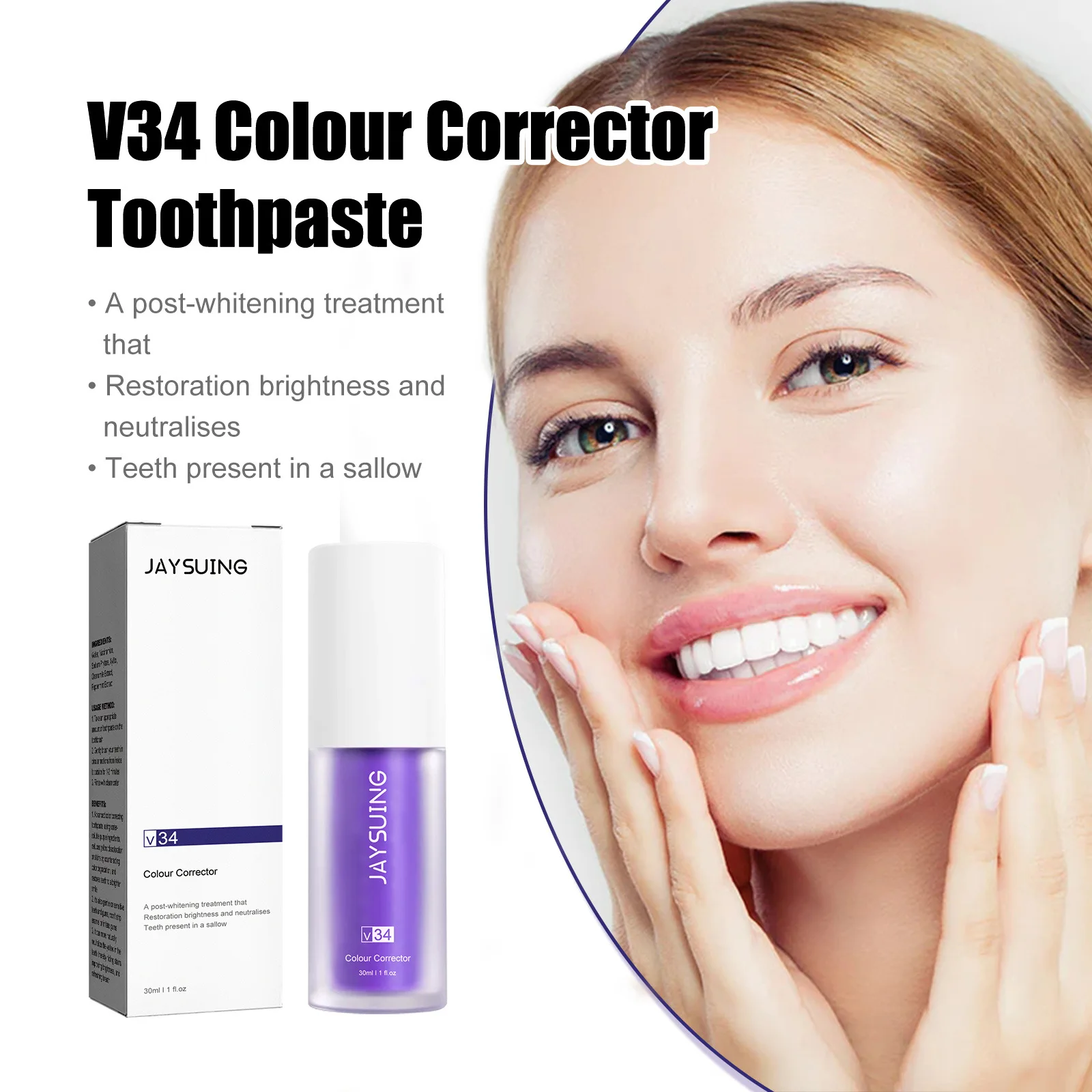 V34 Colour Corrector 30ml Purple Toothpaste V34 Colour Corrector Serum - Buy V34 Colour ...