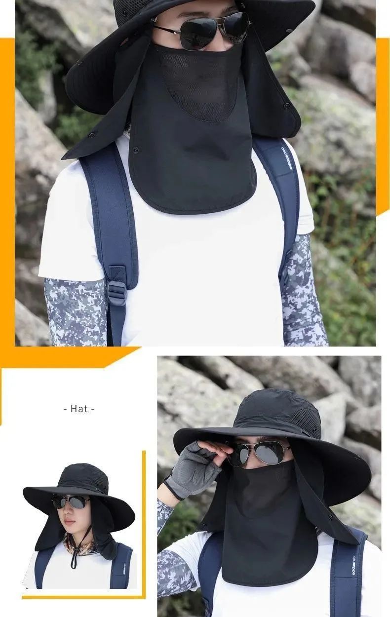 Out Door Hiking Hunting Sun Hat Men's Summer UV Protections
