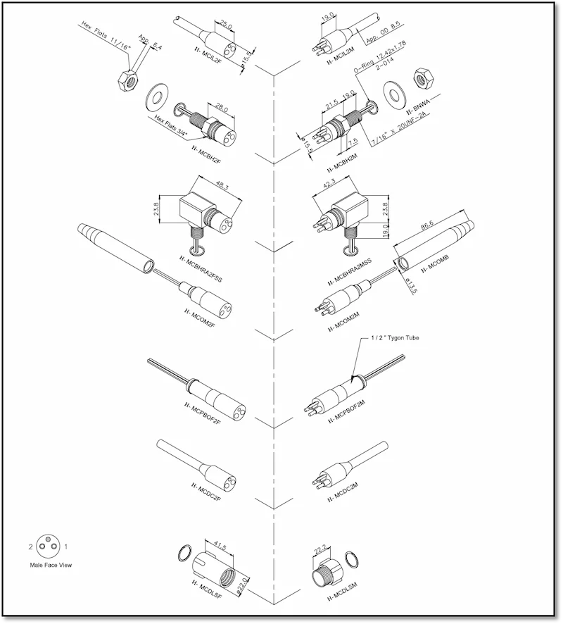 H-mcbh5f Underwater Deep-sea Micro Tiny 5 Pin Female Plus Watertight 5 ...