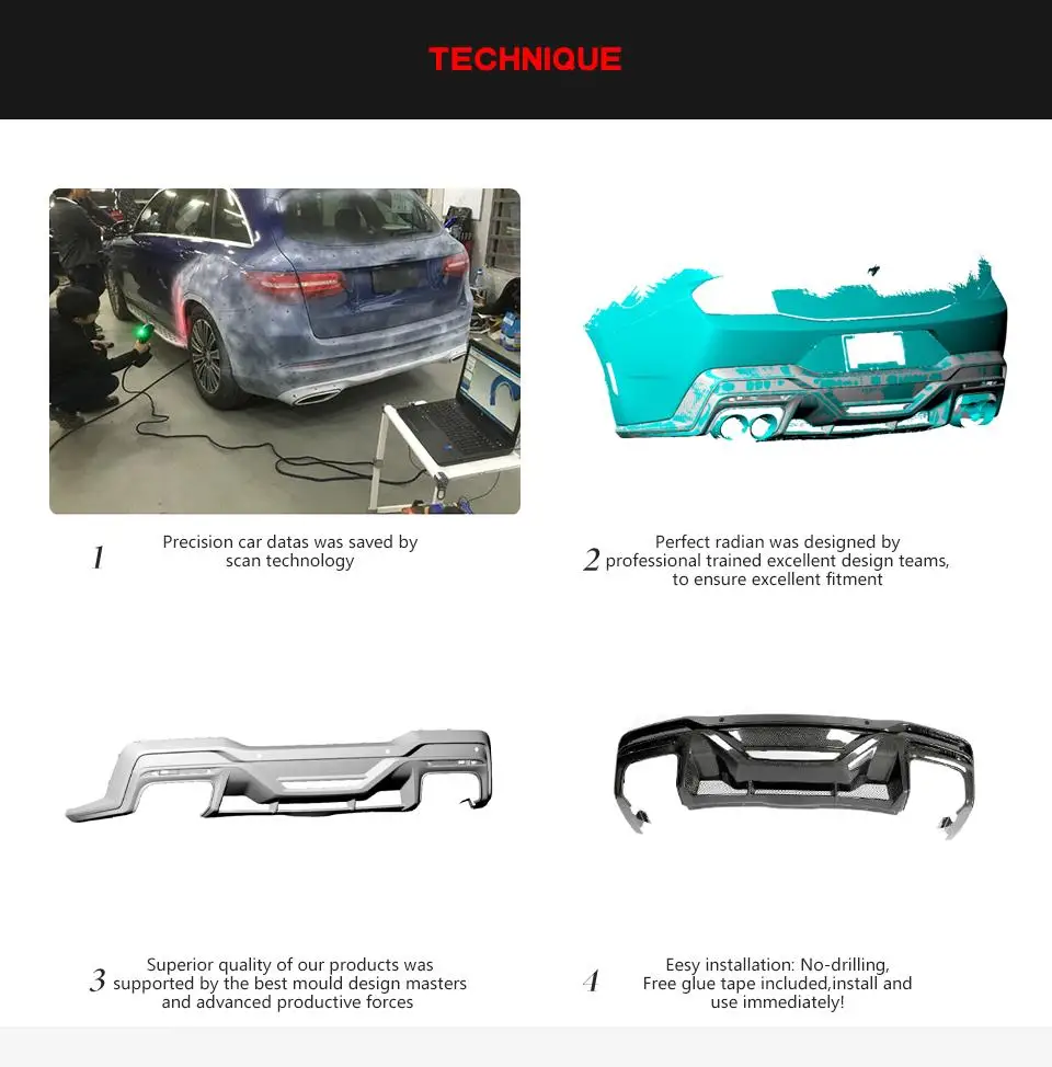 2024 Ford Mustang Dark Horse Carbon Fiber Rear Bumper Diffuser by ...