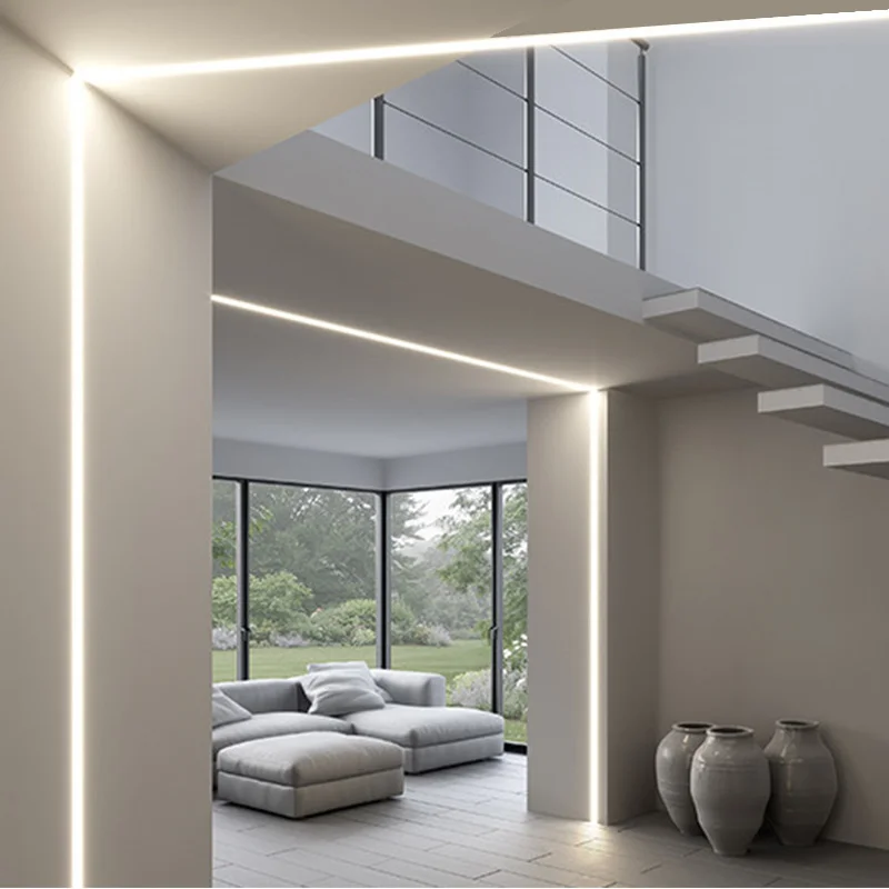 Anodized Aluminium Ceiling LED Linear Light Trim Profile