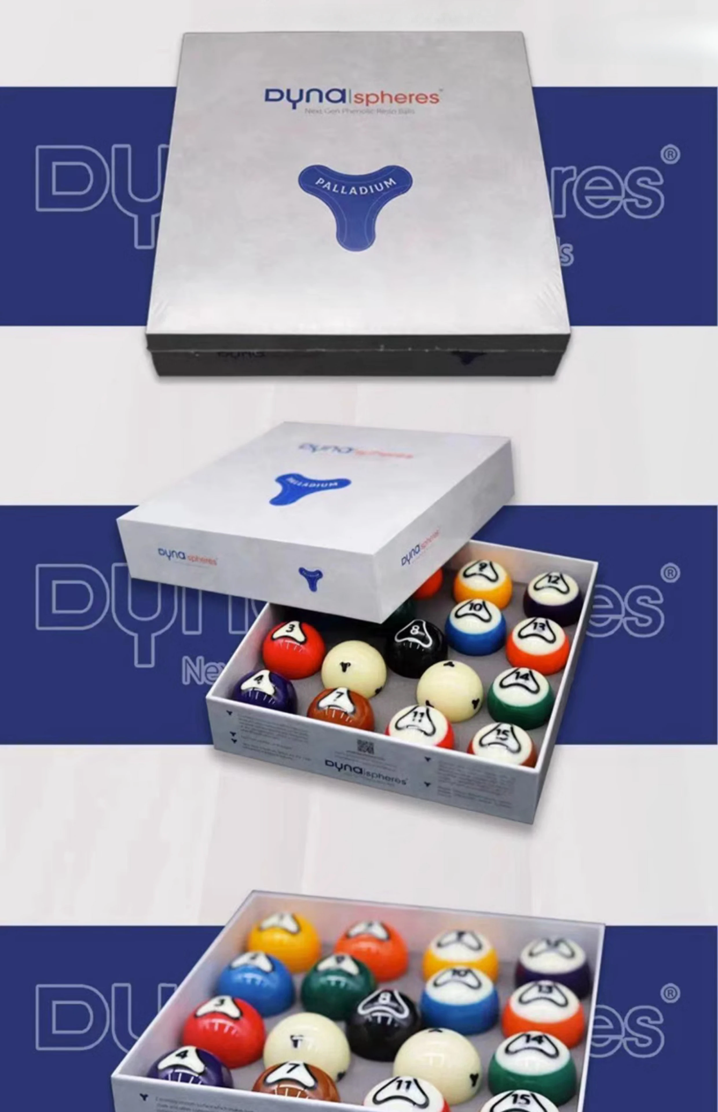 Dyna Spheres Pool Ball Set - Tournament Quality 16 Balls