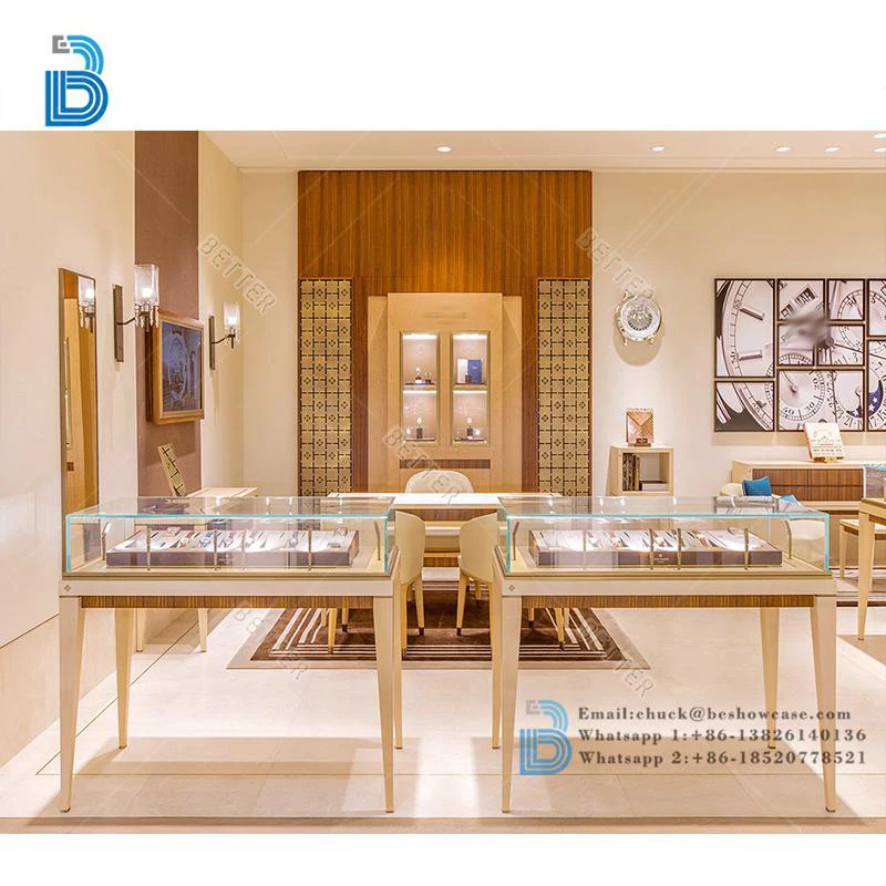 Modern Luxury Jewelry Display Rack Cabinet With Led Light Glass ...