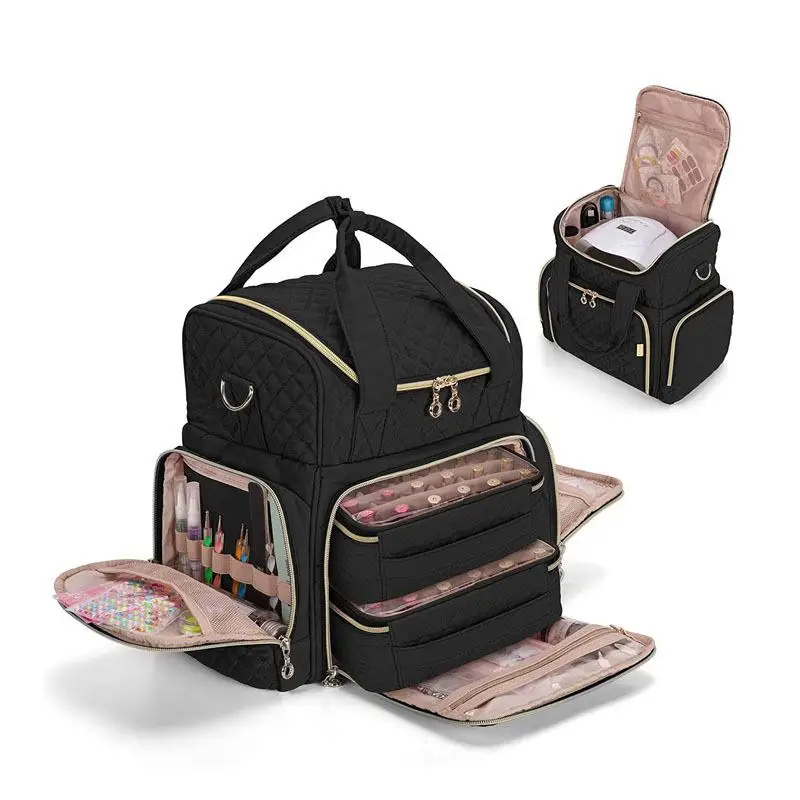 Detachable Supplies Case Double Layer Nail Bag Backpack Nail Organizer ...