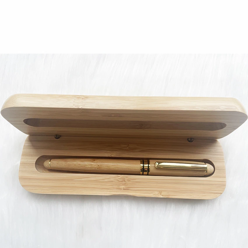 Luxury Business Gift Wood Bamboo Fountain Pen Set With Custom Logo Promotion Bamboo Fountain Pen ...