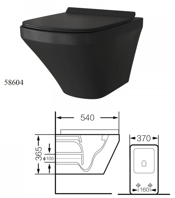 Square Commode Wc Monobloc Inodoro Hung Merchandise Toilette Burned ...