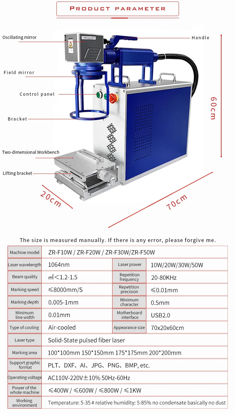 Hot Sale 10w 20w 30w Mini Portable Desktop Handheld Laser Marking ...