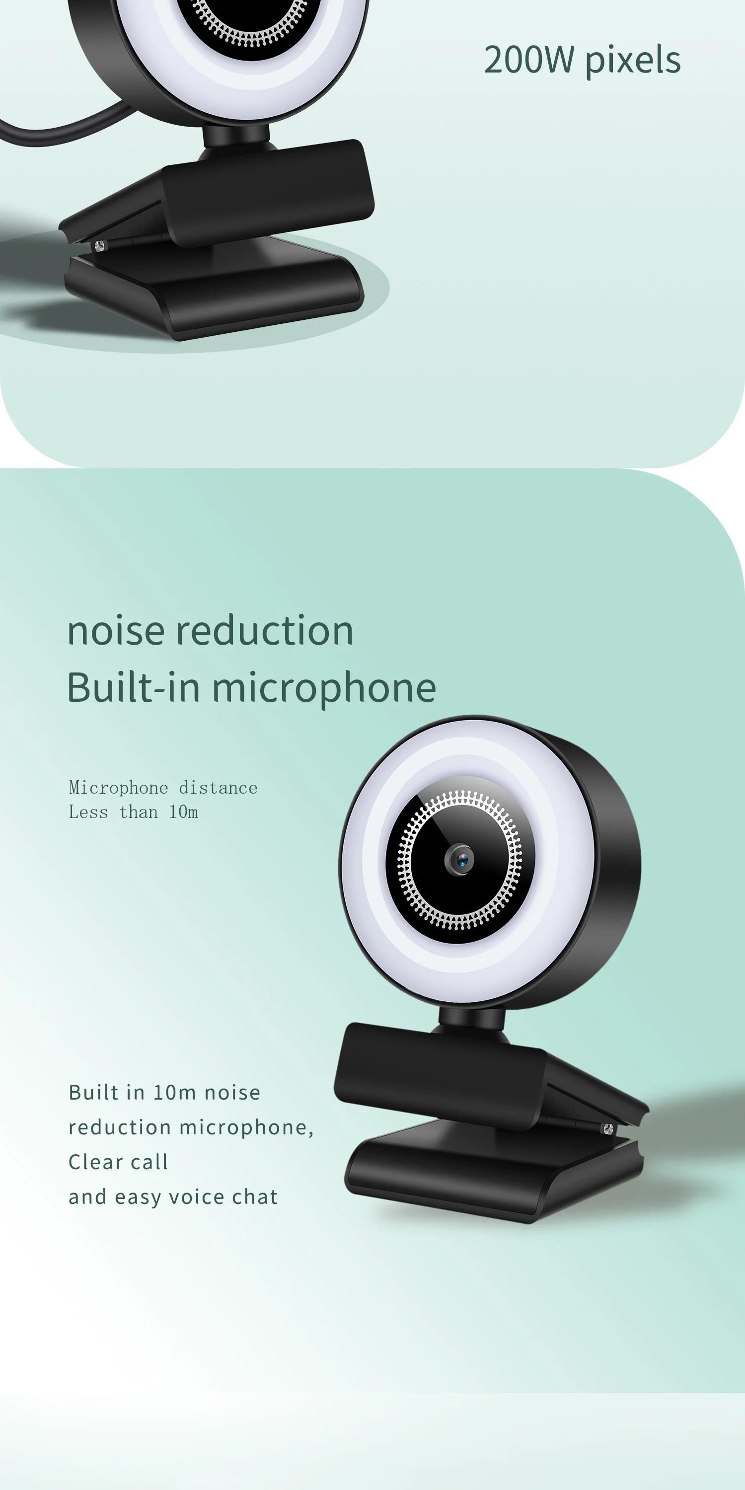 Adjustment Brightness Magnet Selfie Camera Ring Light Video Mini Led ...