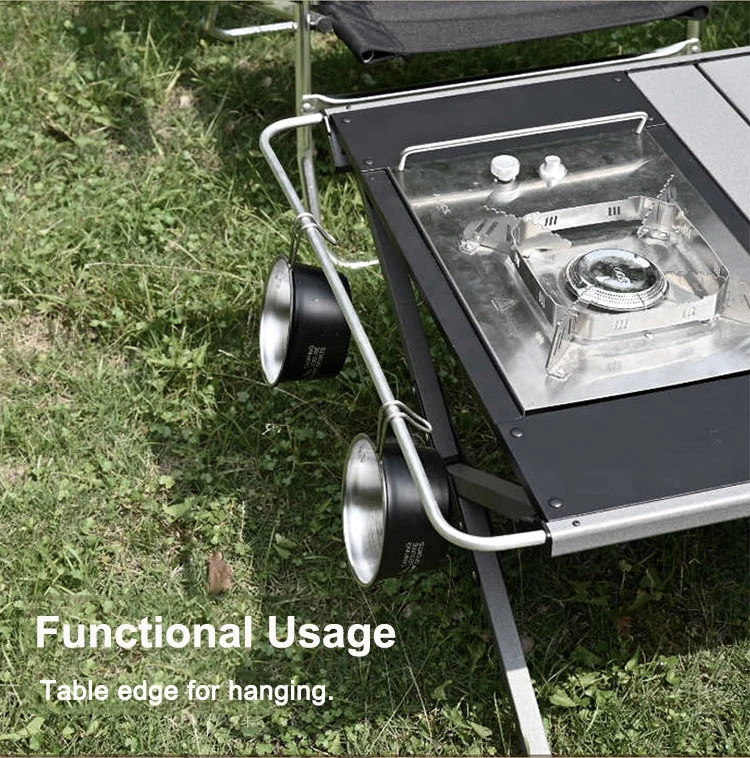 Folding Table Camping Outdoor Portable Aluminum Egg Roll Up Connect Long Light Low Igt Stove ...