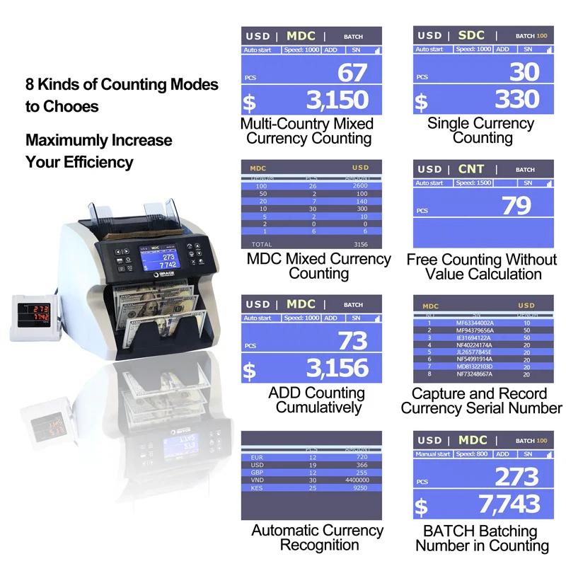 Value Counting Bill Counter Money Counting Mini Cash Counting Machine ...