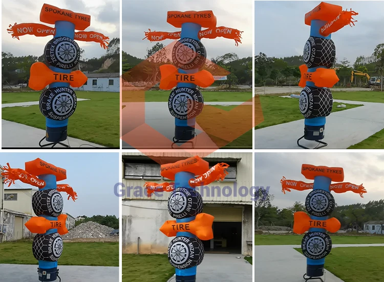 Outdoor Custom Wavy Arm Man Air Dancer for Advertising