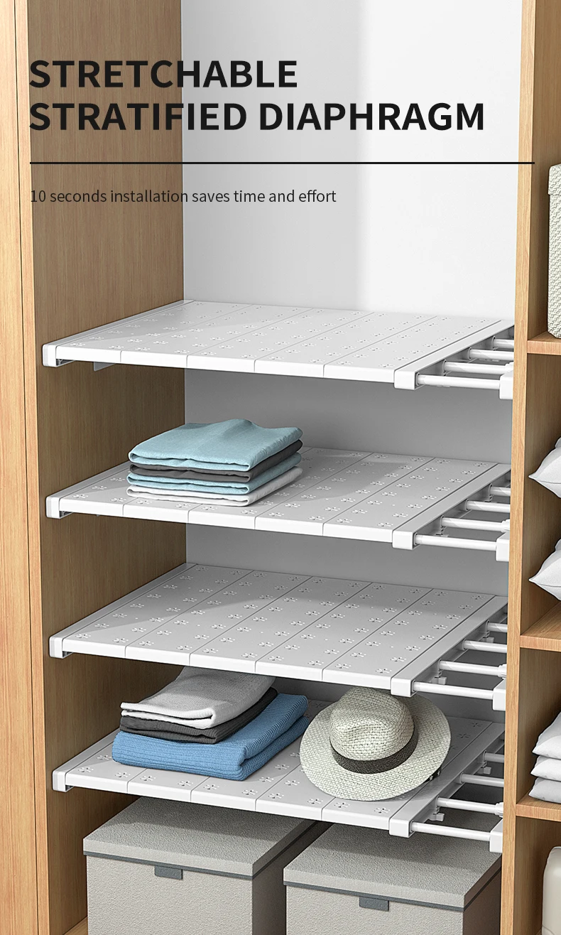 Retractable Wardrobe Divider - Organize Your Closet Efficiently