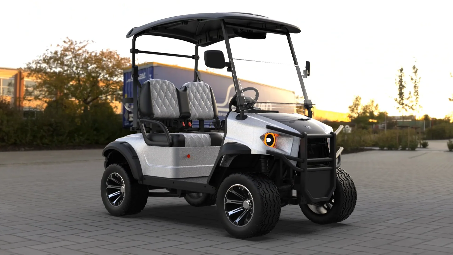 2 Seater Reception Shuttle Electric Sightseeing Bus Low-speed Golf Cart ...