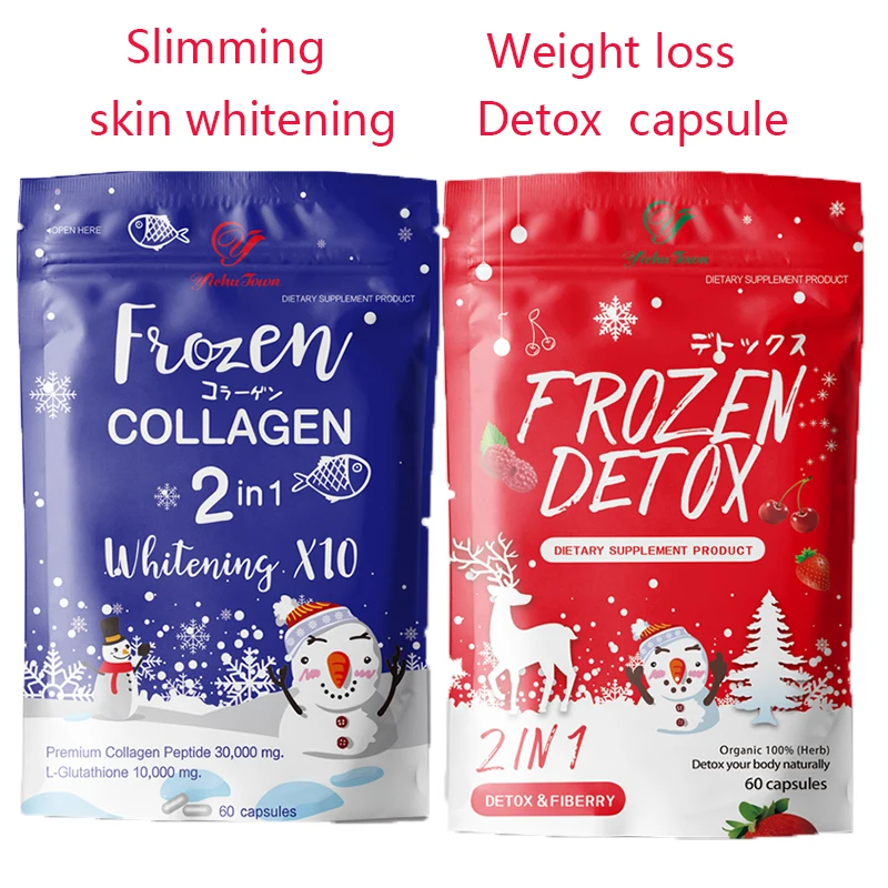 Frozen Collagen Lightening Capsules Vitamin C 100% Natural Herbal ...