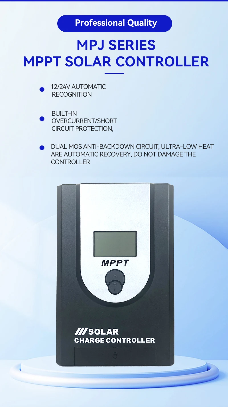 Mppt Solar Charge Controller 10a 20a 30a 40a 50a 60a 12/24v Auto Mpj Series - Buy Mpj Solar ...