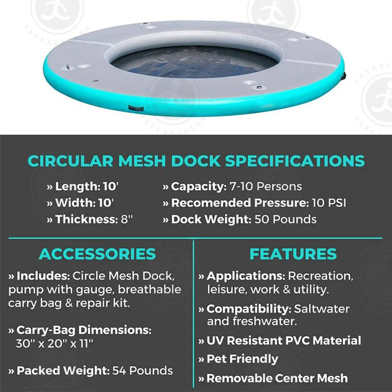 Custom Swimming Pool Portable Foldable Hangout Water Circular Hammock ...