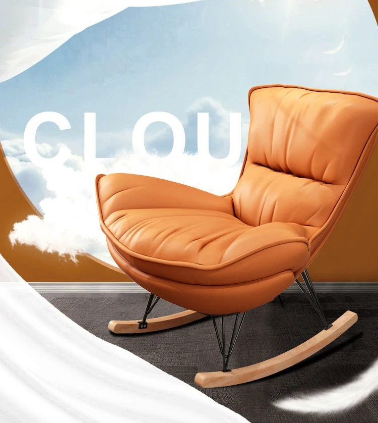 Nordic High-grade Rocking Chair Lazy Sofa Lounger Single Sofa Household ...