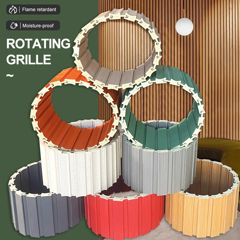 Flexible Solid Wooden Slat Rotating Grille Wall Panel