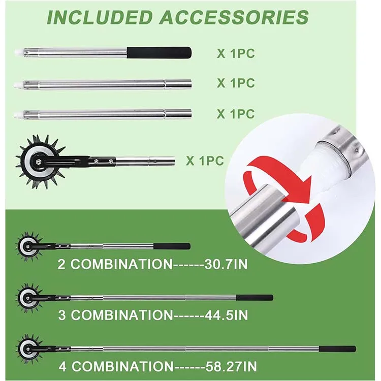 Hot Sale Stainless Steel Handle Wheel Rotary Edger Manual Corner Weeder ...