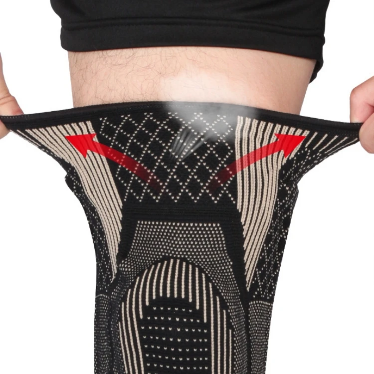 Professional Sports Knee Sleeve Support Breathable Knit Knee Brace ...