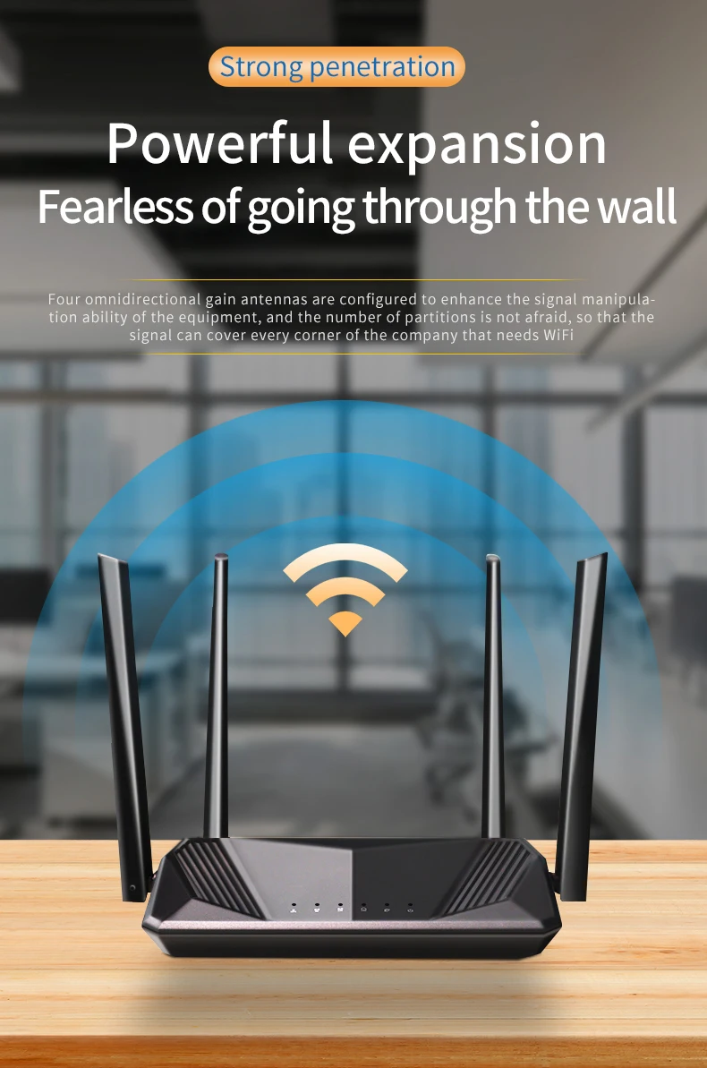 WIFI Router 1200Mbps Router Wireless Signal Wifi Booster Range Extender ...