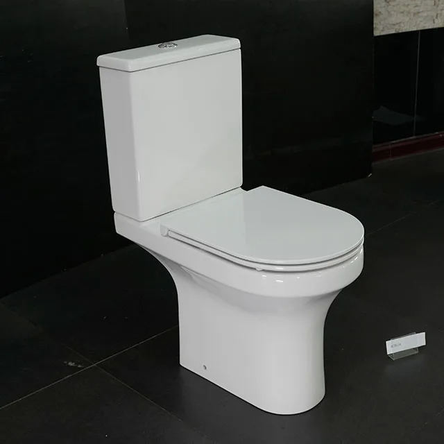 Rimless Commode - Modern Two-Piece Toilet for UK Standards