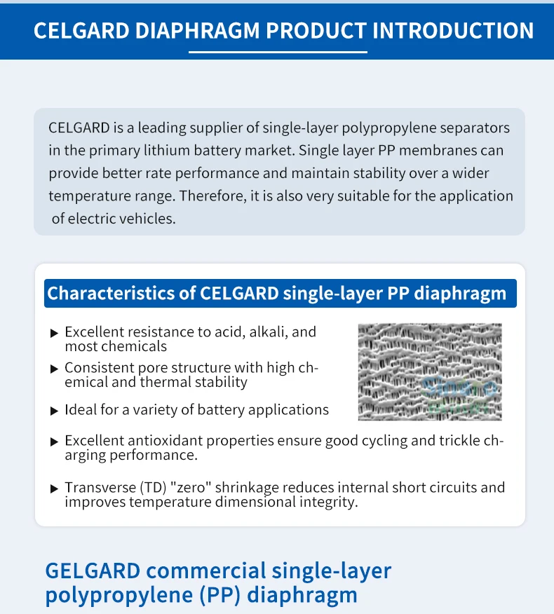 Sinero 2400 Import Single Triple Diaphragm Pp Celgard Lithium Membrane ...