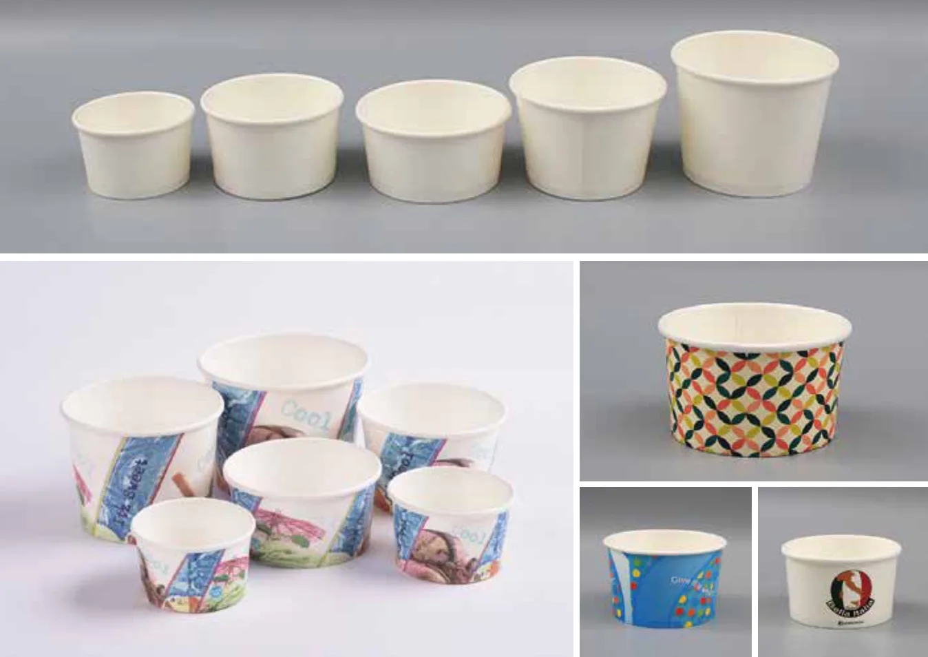 8oz Paper Ice Cream Cups Disposable Ice Cream Bowls| Alibaba.com