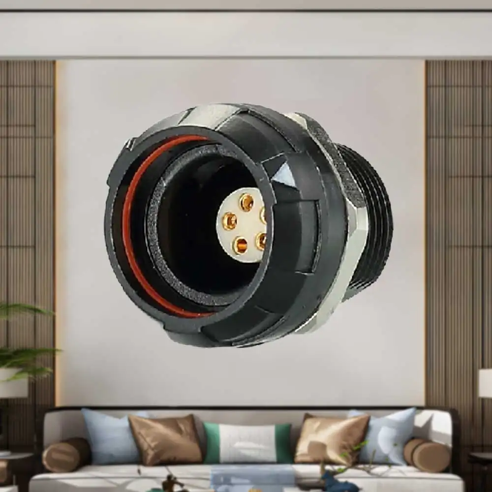 Oswell Air Plug Connector 4pin Waterproof Connector Panel Mounting ...