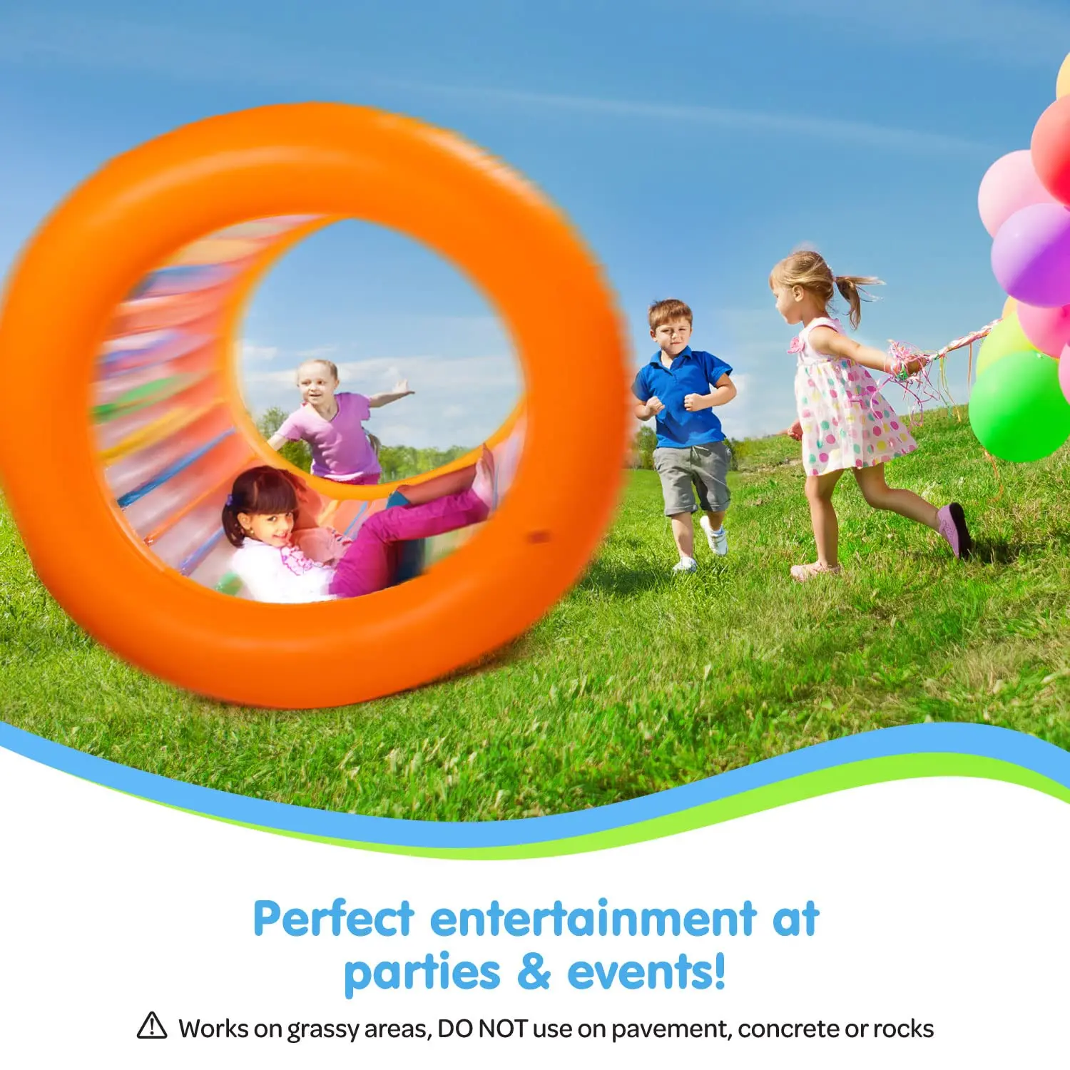 Wonderful 165cm Diameter Extra Large Roller Inflatable Rolling Wheel ...