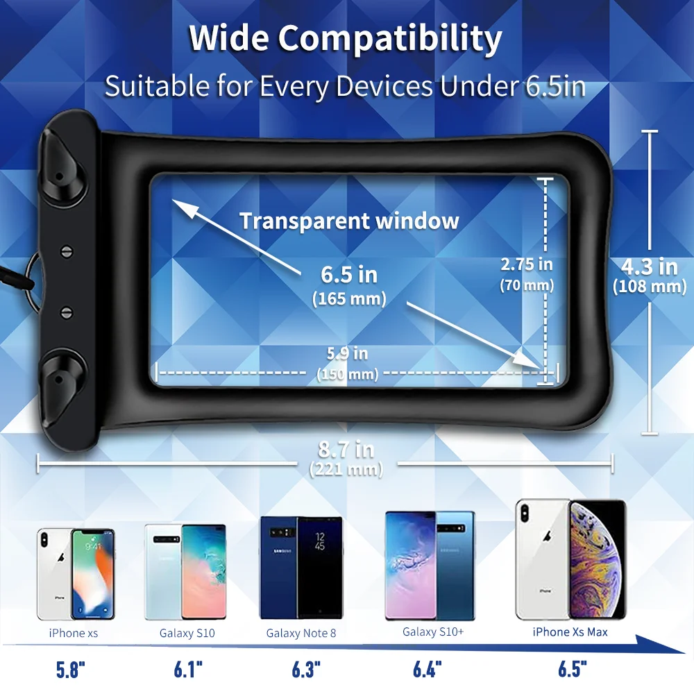 Ipx8 Swim Universal Pvc Floating Waterproof Phone Bag Water Proof Phone ...