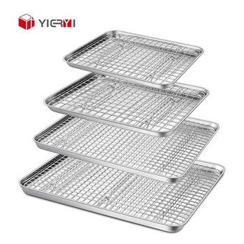 Stainless Steel Oven Perforated Baking Drying Tray Oven-safe Baking Pan ...