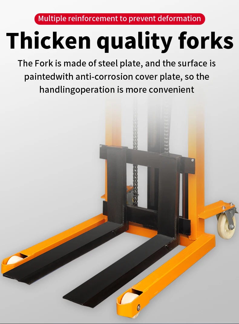 Modern Design Manual Forklift Manual Pallet Stacker Easy Operation Hand ...