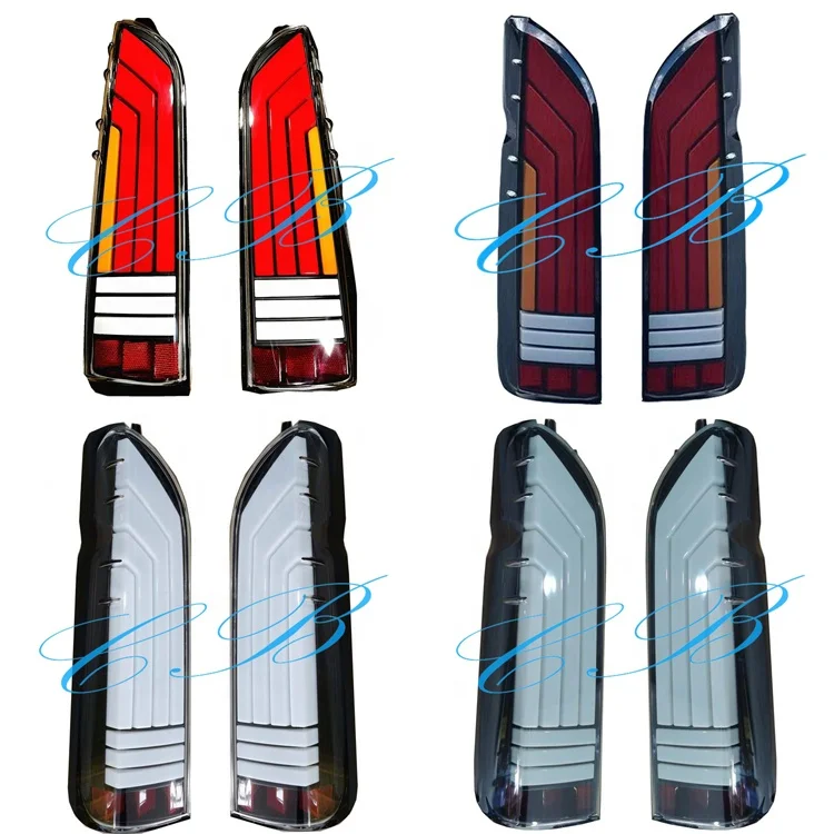 Hiace Parts Body Kits 2005+ Full LED Tail Light Assembly White and ...