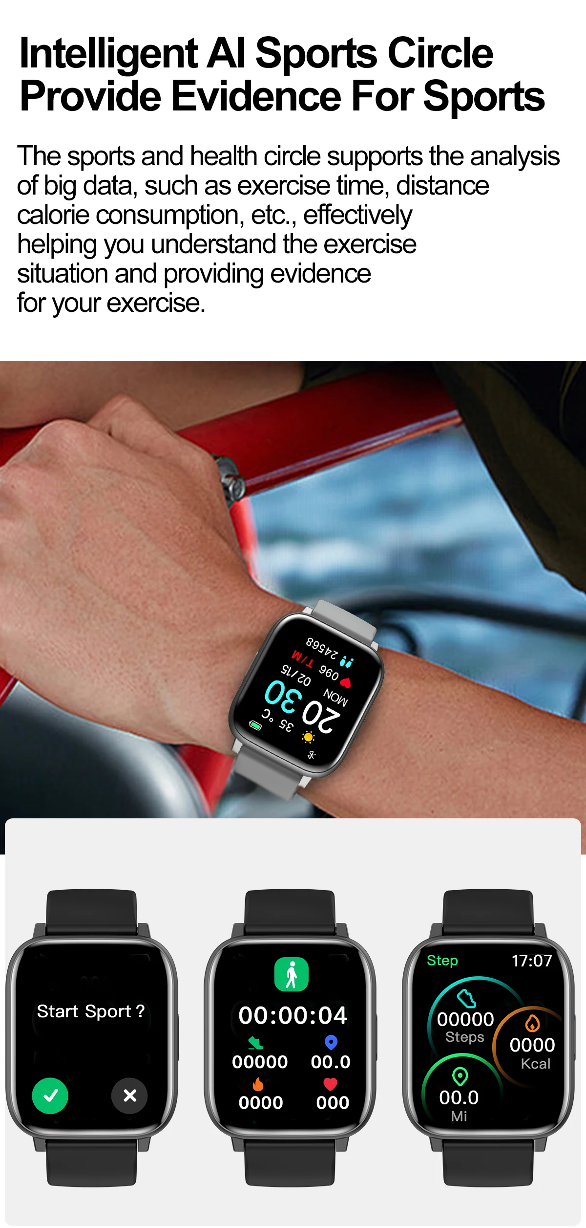H9 Ultra Series 8 Smart Watch Men Women Blood Pressure Heart Rate ...