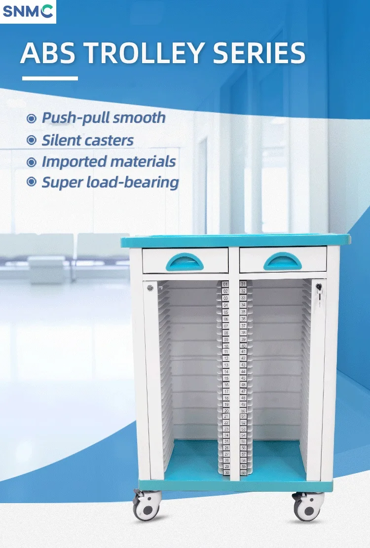 Abs Plastic Storage Case with Drawers - Medical Records Chart Holder ...