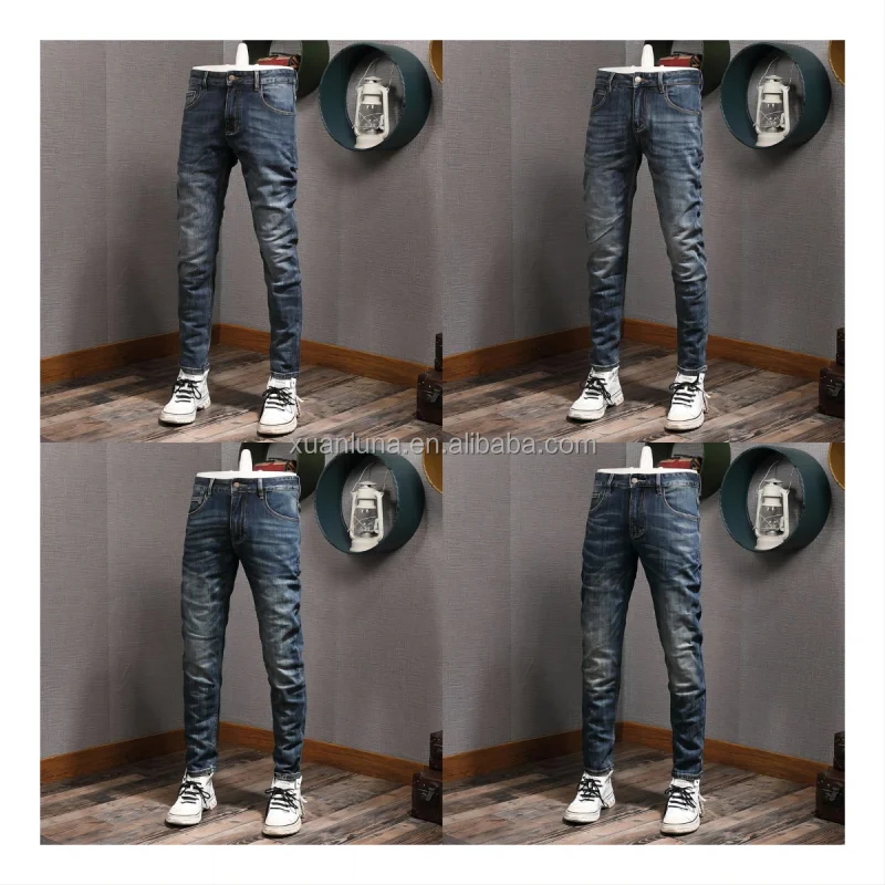 Fashion Hip Hop Streetwear Skinny Ripped Damage Trousers Scratch ...