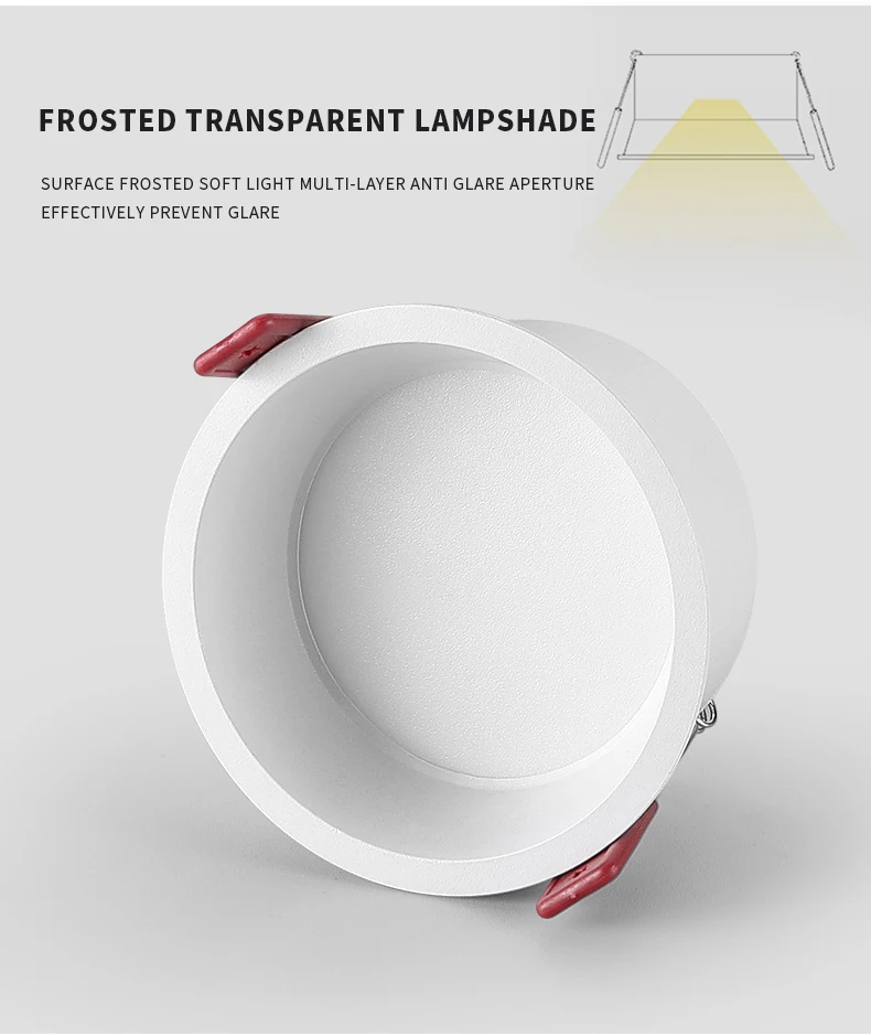 220v Ceiling Downlight Led Down Light 7W 9W 12W 15W 18W 8 Inch Retrofit COB LED Downlight Black ...