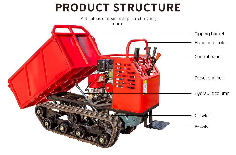 Self Loading Farm Crawler Plantation Vehicles Carrier Diesel ...