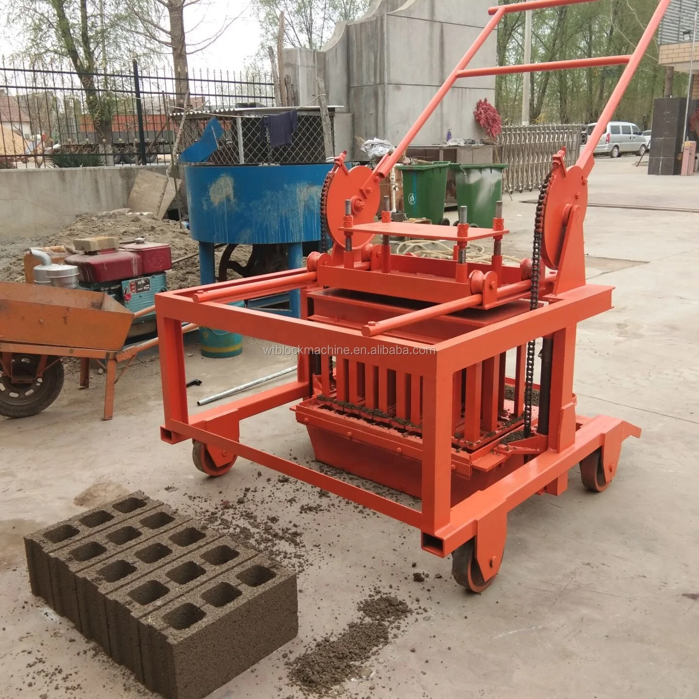 Diesel Engine Lego Concrete Block Cement Hollow Brick Maker Machine ...